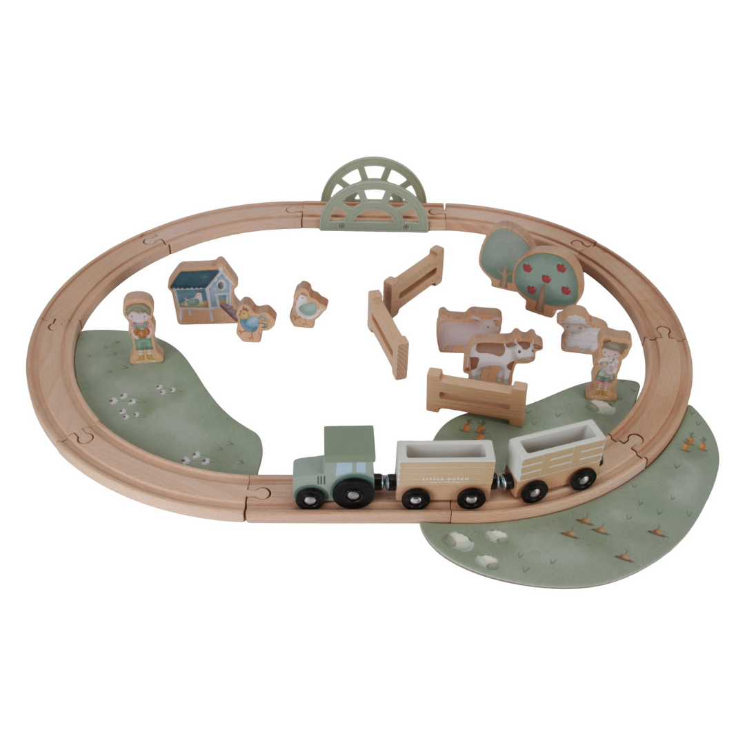 Little Dutch - Little Farm | Wooden Train Track Set – K and K Creative Toys