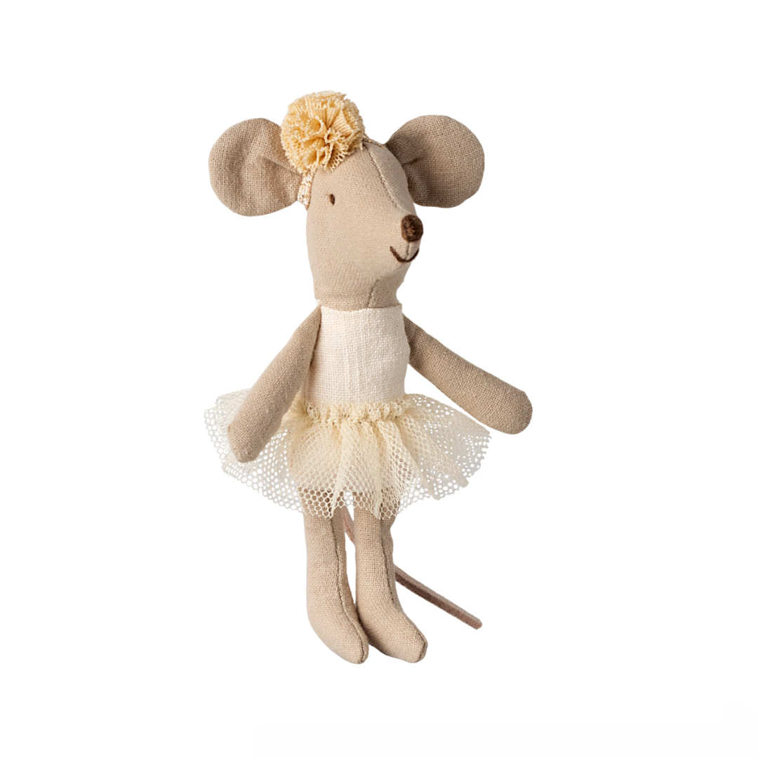 Maileg Ballerina Mouse Little Sister Off White – K and K Creative Toys